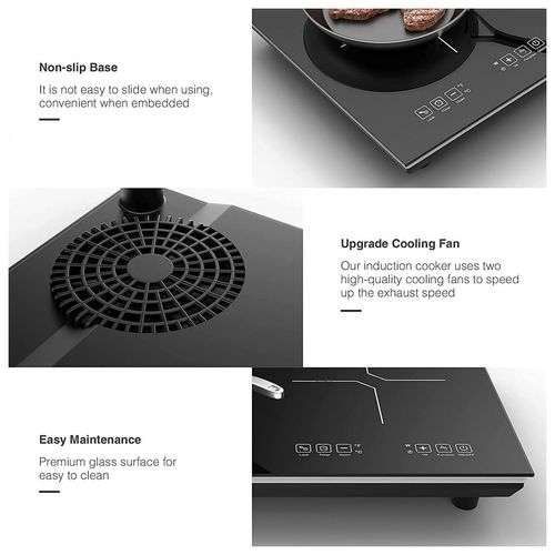 Cooktop VBGK de Indução Dupla Portátil com Controle Digital e Trava de ...