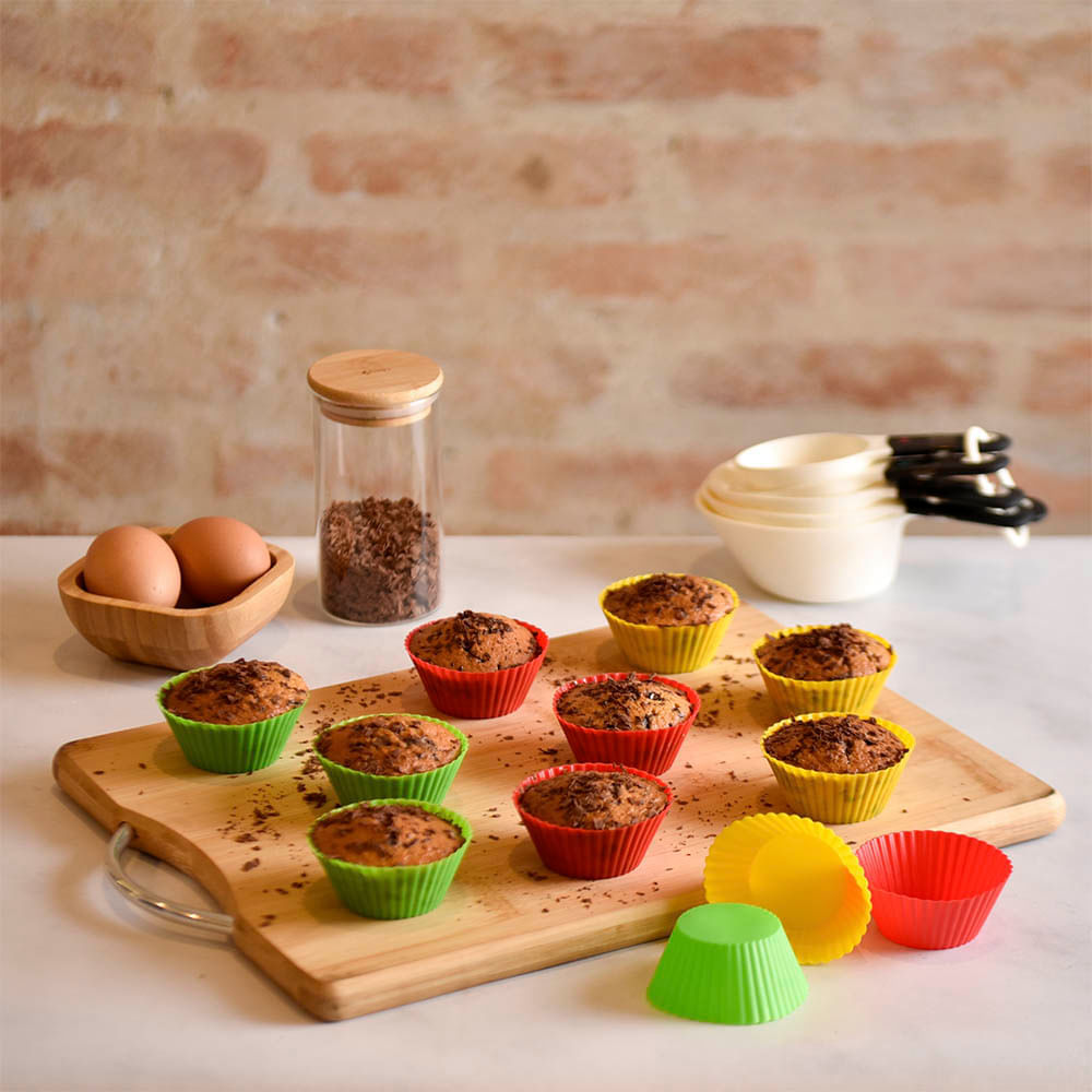Kit com 12 Formas para Muffin em Silicone Kenya - Blumenau