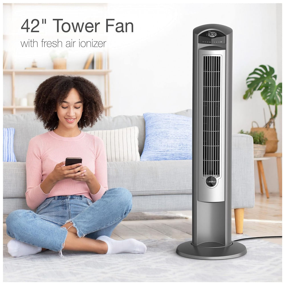 Lasko Portable Electric 42 Ventilador De Torre Oscilante Com Ionizador