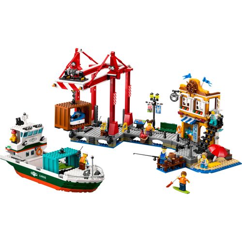 LEGO City - Porto à beira-mar com navio de carga - Blumenau